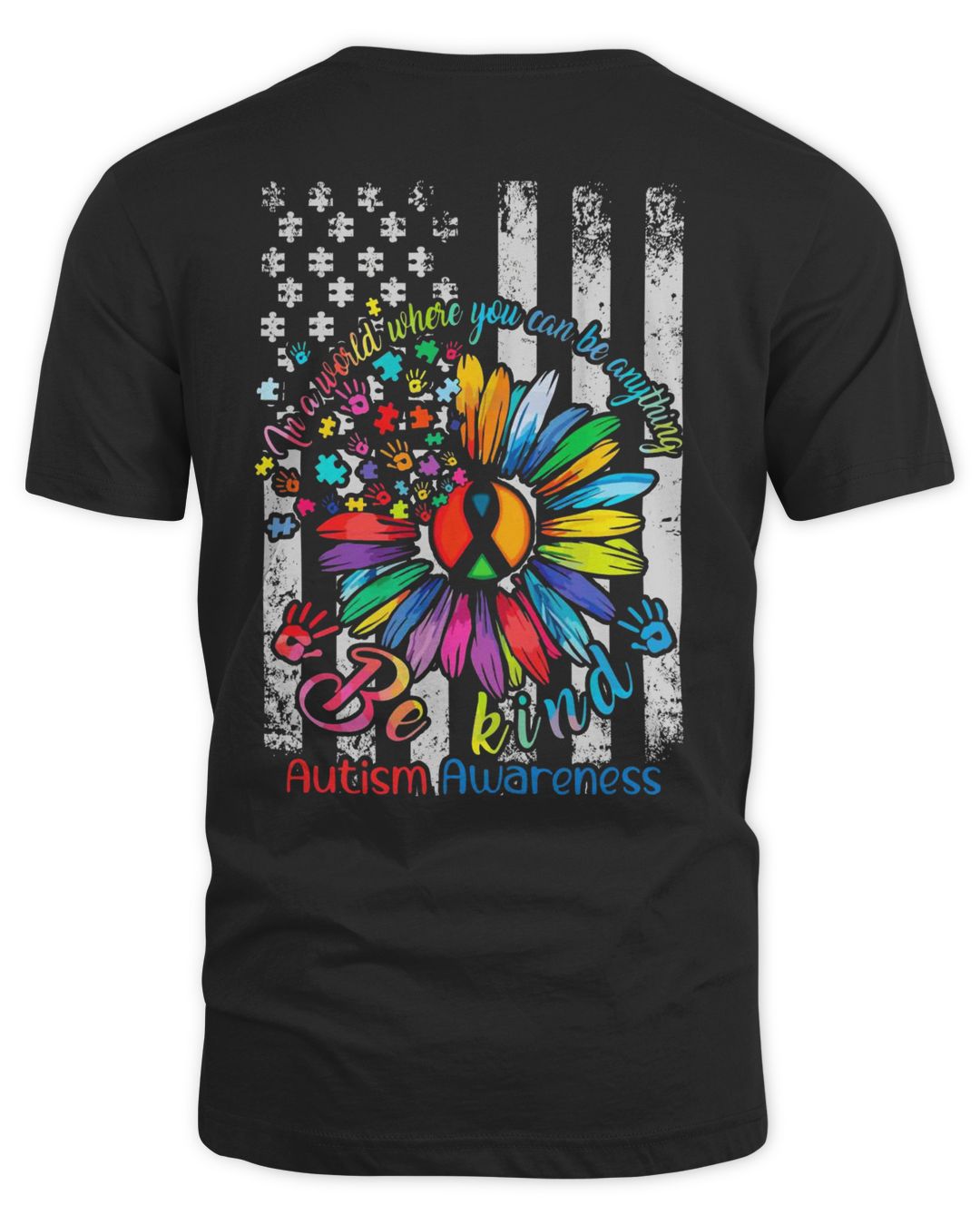 Be Kind Autism Daisy Flower Autism Awareness Puzzle | Autism Custom Gifts