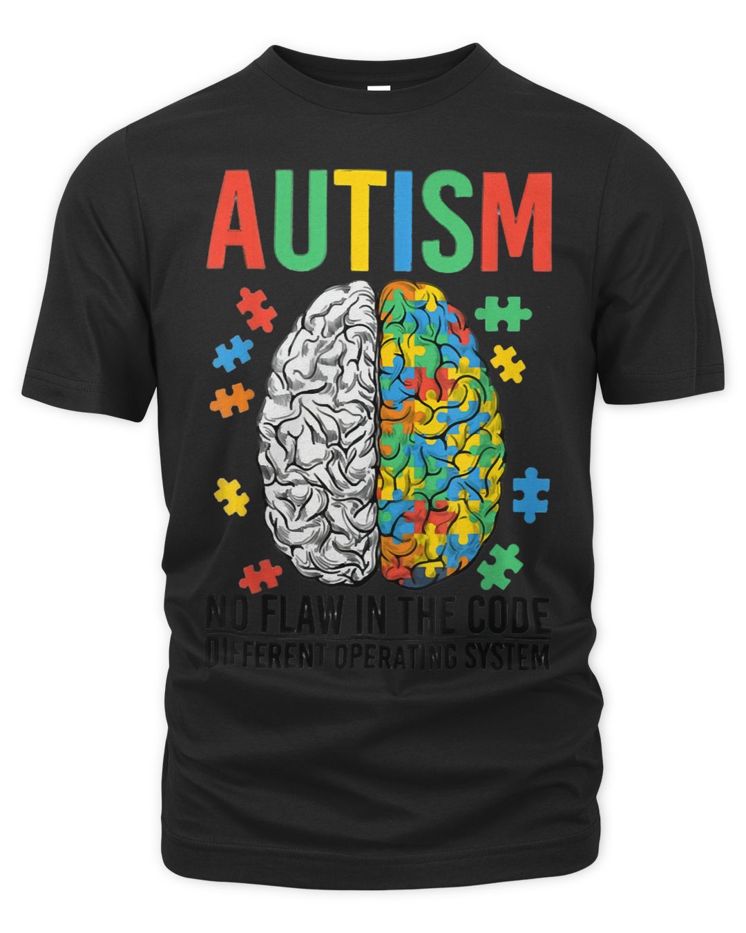 No Flaw In The Code Different Operating Autism Brain Puzzle | WAKAZON