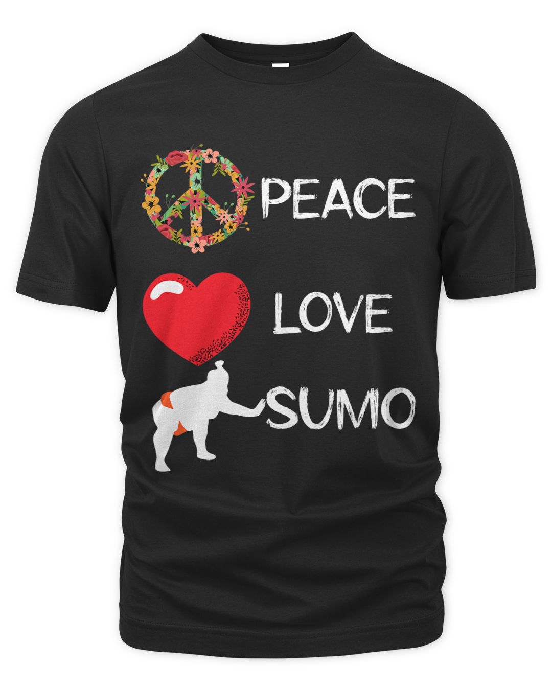 Love Peace Sumo Heart Sumo Wrestling Japanese Sport