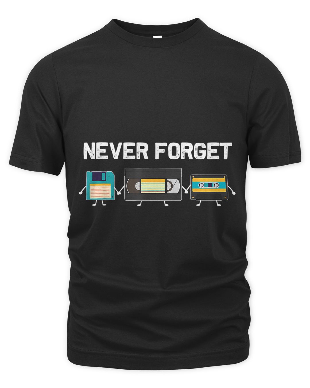 Never Forget VHS Tape Cassette Floppy Disk 80s 90s Gif