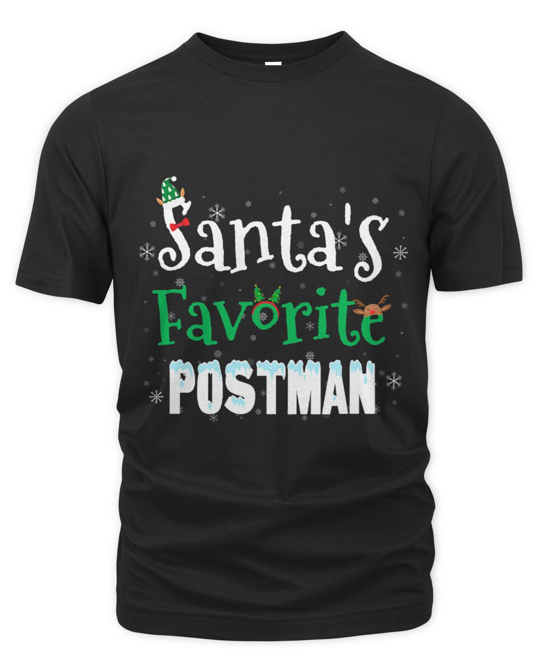 Santas Favorite Postman Christmas Costumes Elf Hat Xmas Unisex Premium ...