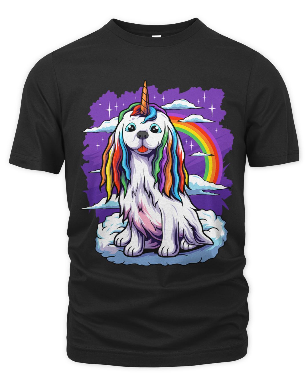 Cavalier King Charles Spaniel Unicorn Dog Rainbow Cav Cavie