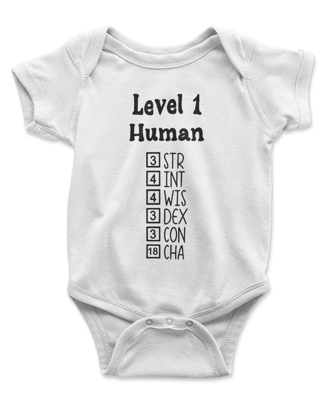 Level 1 Human V2, Baby DnD, Dungeons and Dragons, DnD, RPG Gift ...