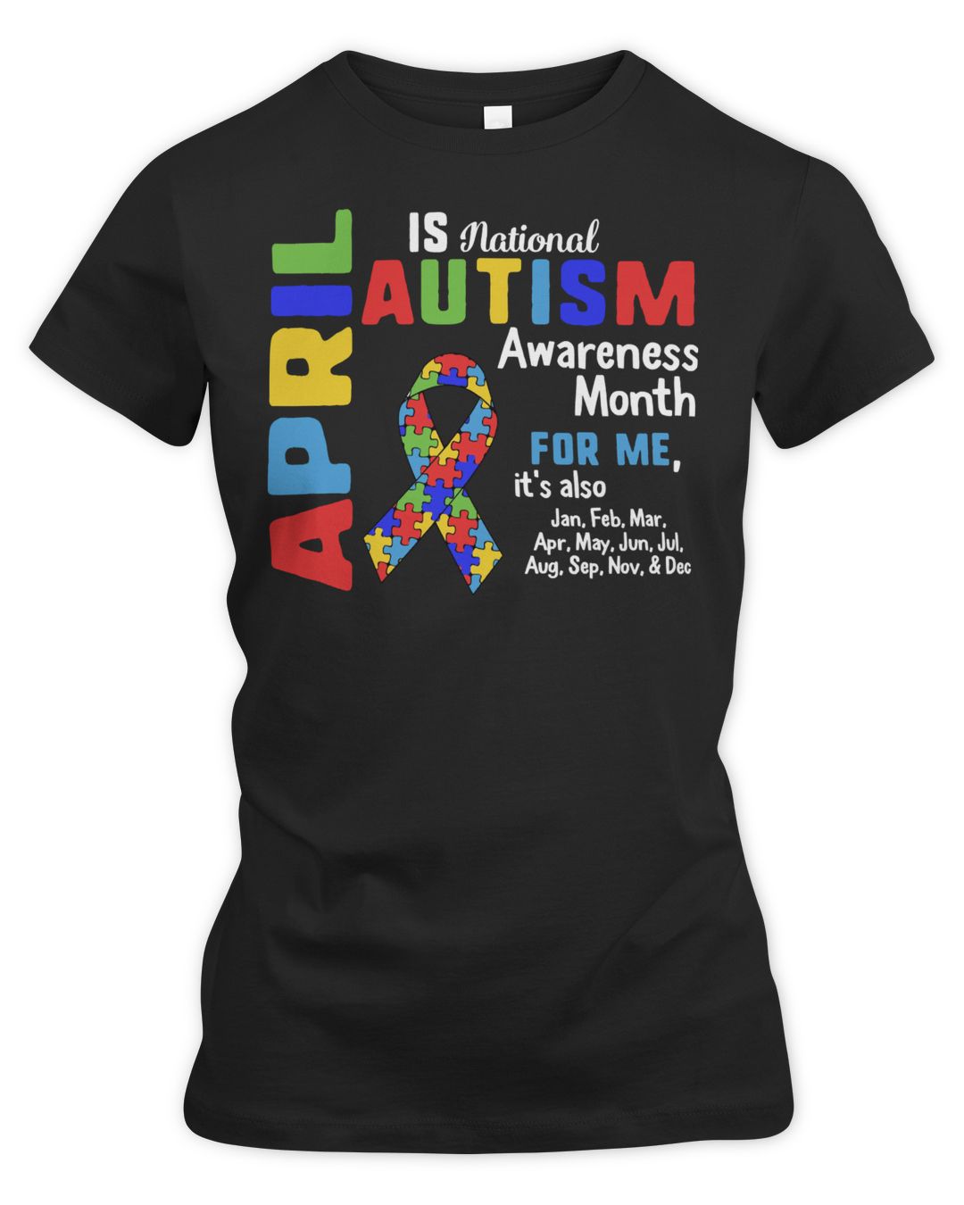 Autism Autistic April is National Awareness Month Autistic Puzzle ...