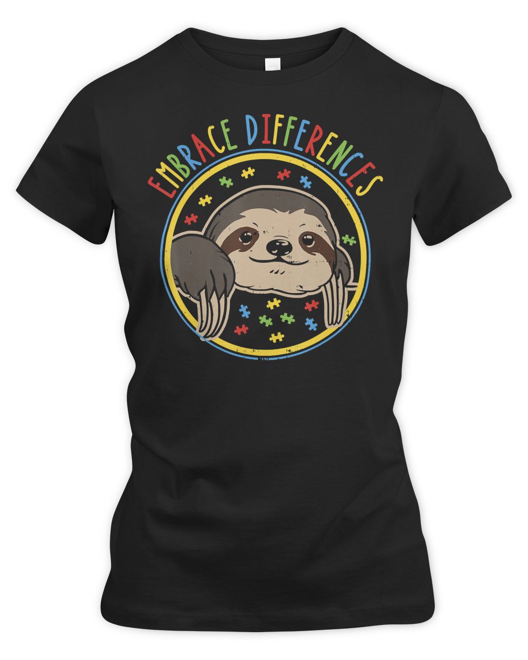 Autism Autistic Sloth Embrace Differences Sloth Autism Autistic Sloth ...