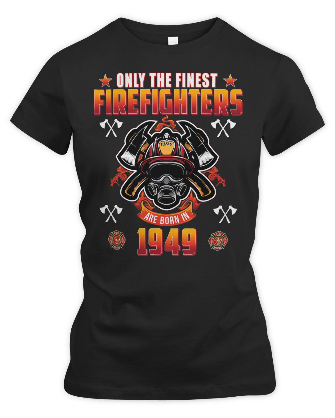 Firefighter Fireman 72 Year Old Firefighter Born in 1949 Vintage 72 ...