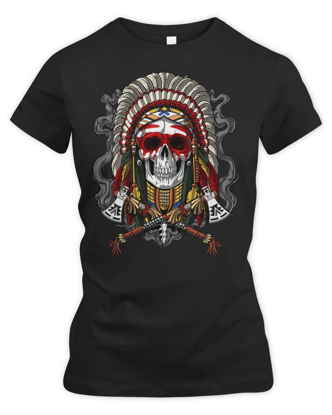 Native American Indigenous Skull Skeleton Native American Chief Skull ...