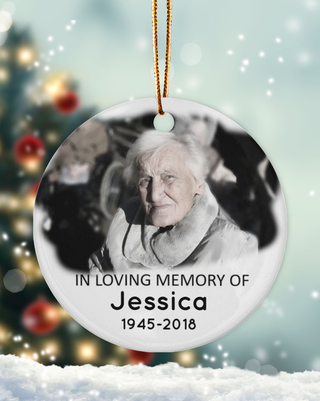 Personalized Custom Photo Dad Mom Father Mother Memorial Christmas ...
