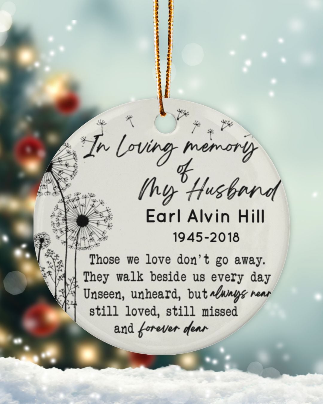 Personalized Custom Memorial In Loving Memory Of My Husband Ceramic ...