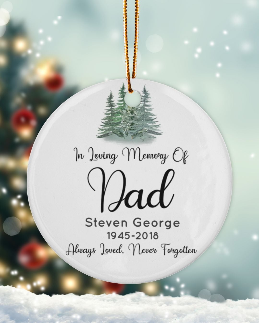 Personalized Custom Dad Father Memorial In Loving Memory Name And Date ...