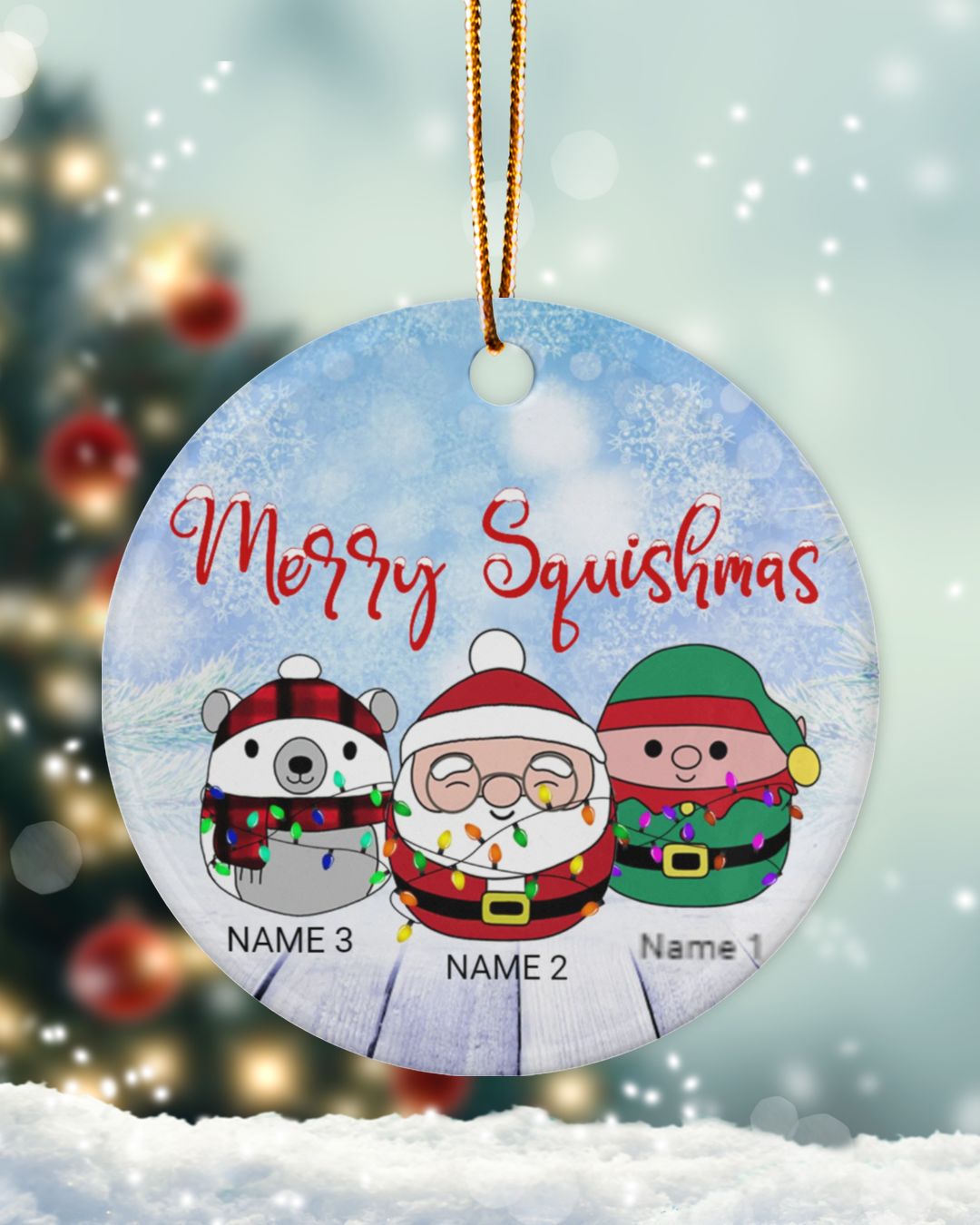 DC Personalized Cute Squishmallow Merry Squishmas Ornament ...