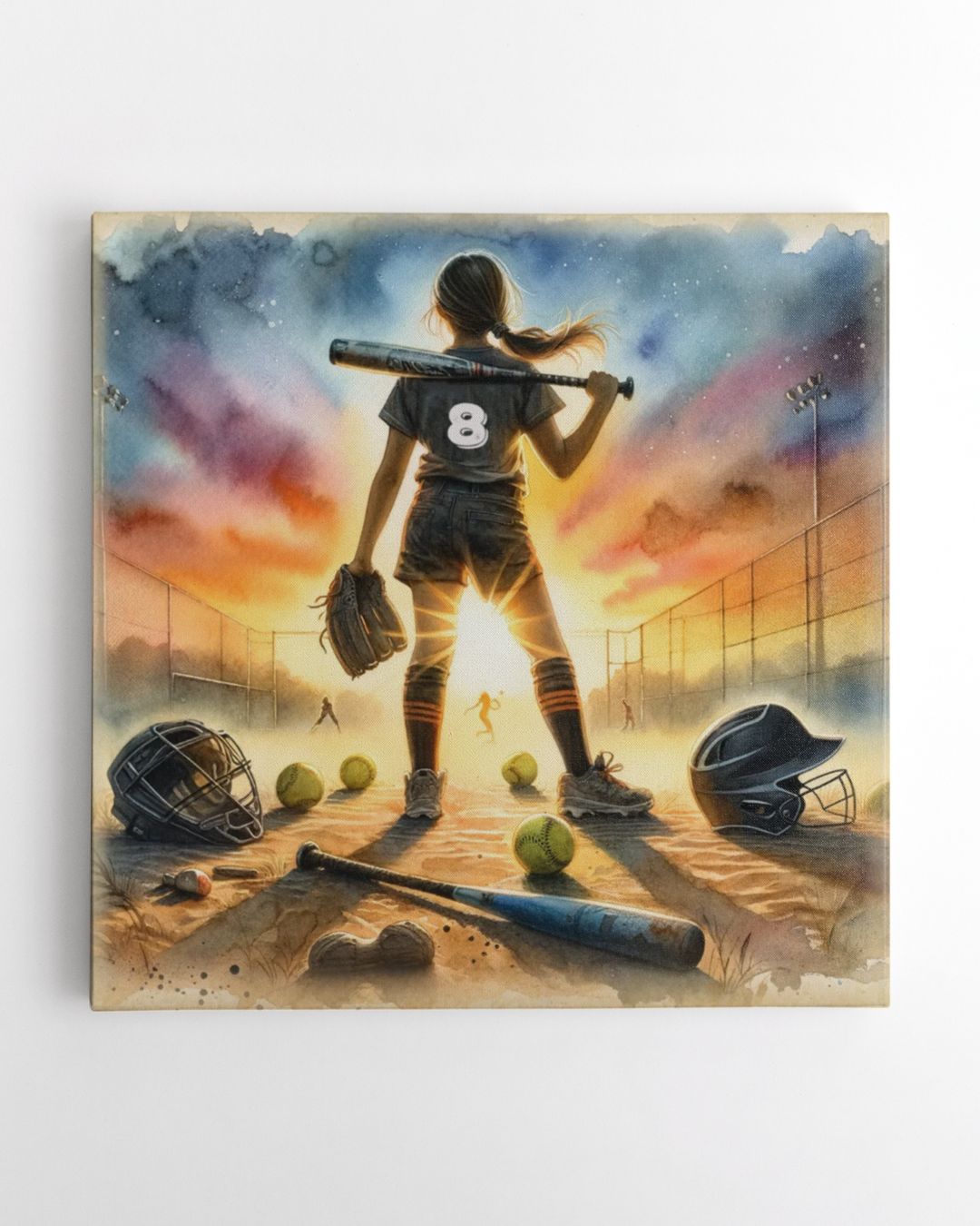 [Softball] - p029- All Because You Gave A Girl A Softball (Canvas ...
