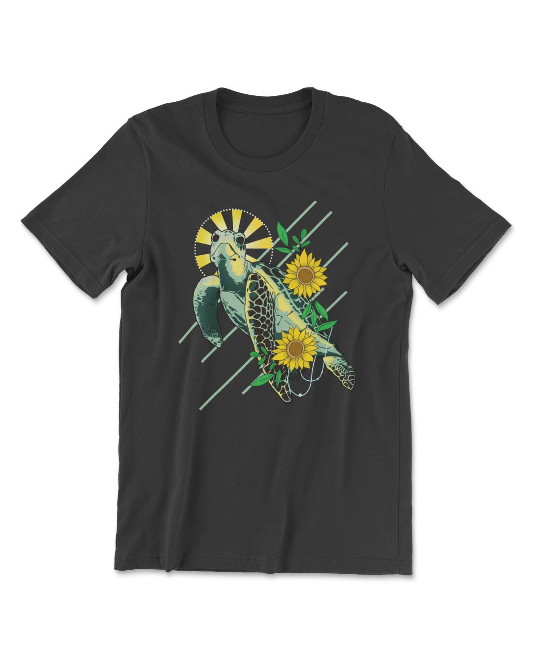 Turtle Divine Sea Turtle Sunflower 135 sea turtle Men's Premium Tshirt