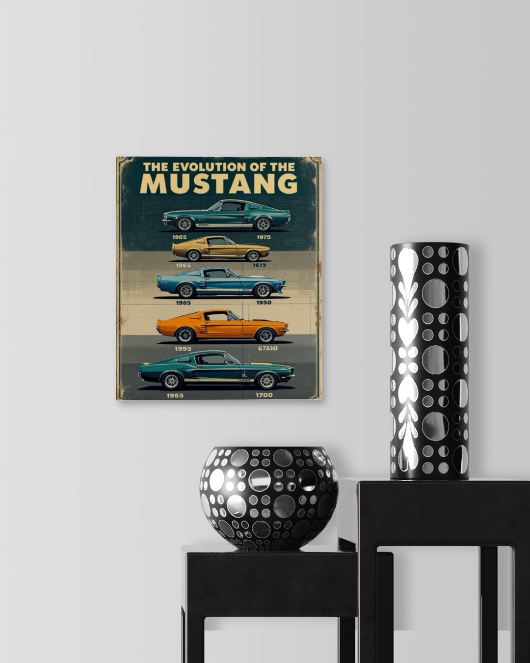Mustang Evolution Wall Art