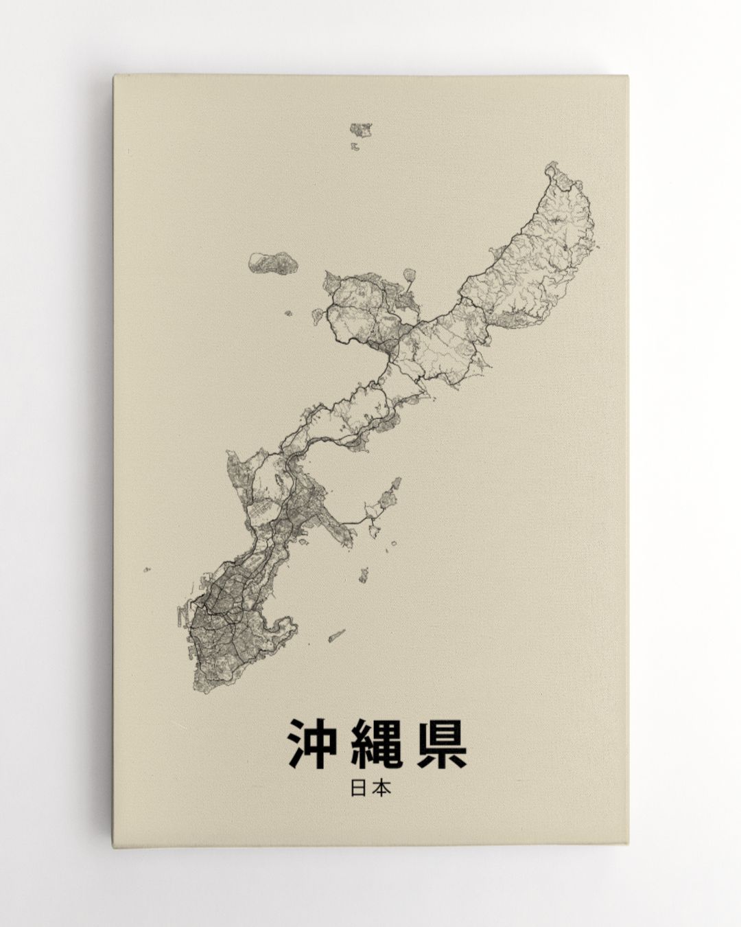 OKCA012 Okinawa Japan Map 沖縄 沖縄県 日本 Kyushu City Poster Canvas