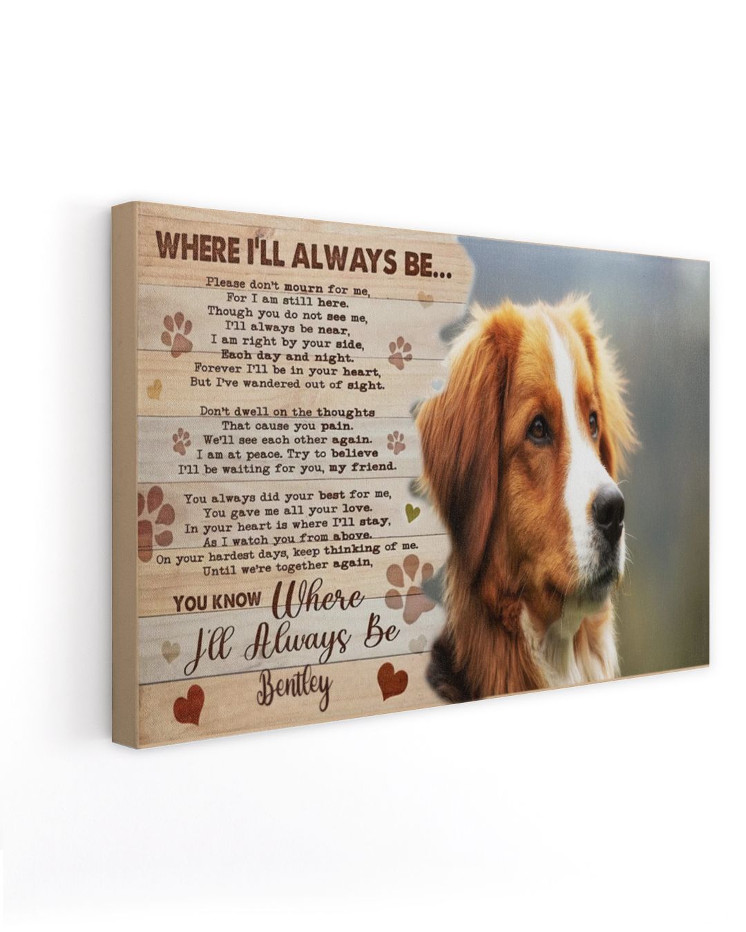 Personalized Custom Where I Will Always Be Please Dog Cat Pet Memorial ...