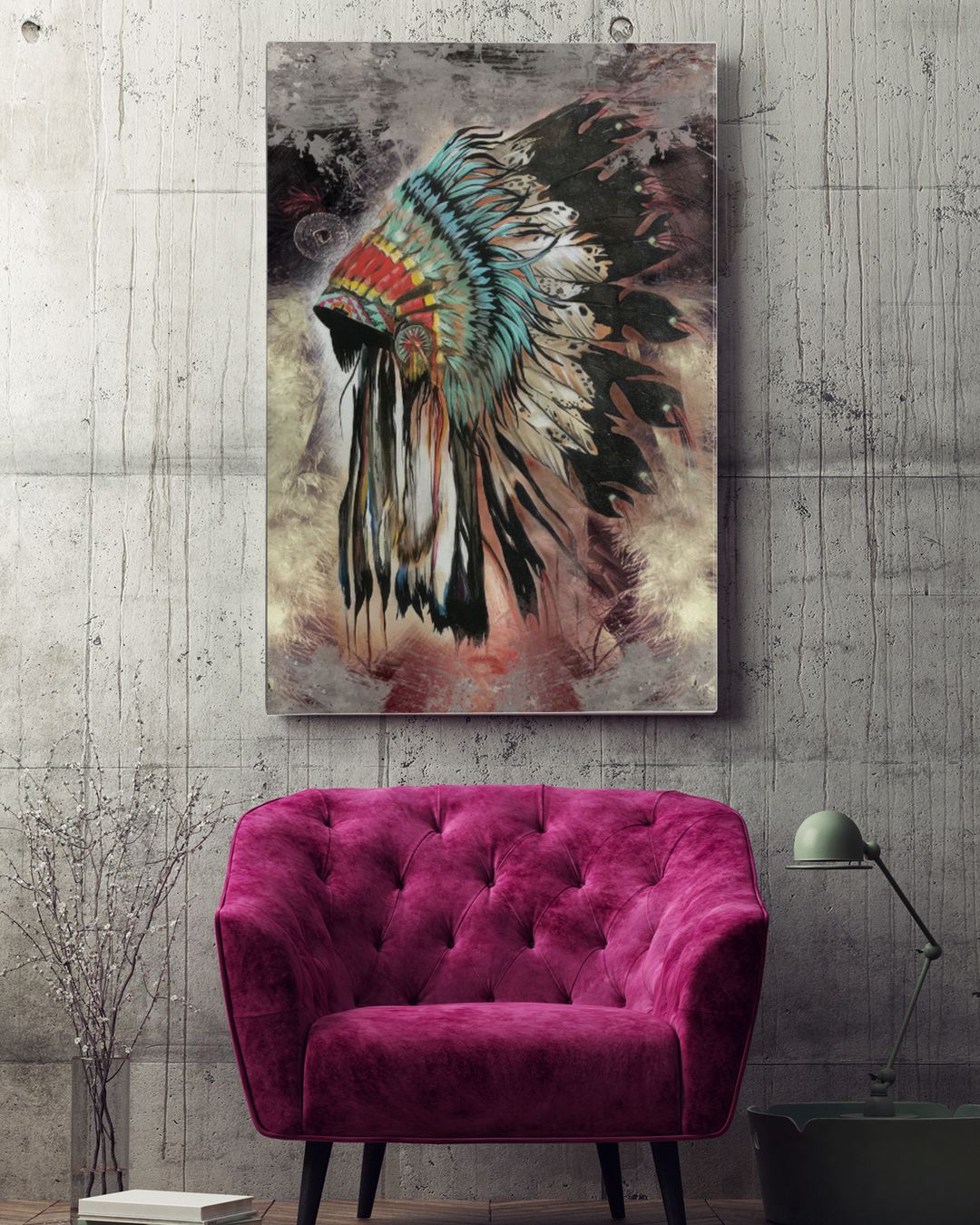 The Beautiful Native Headdress Poster/Canvas | Eileganz
