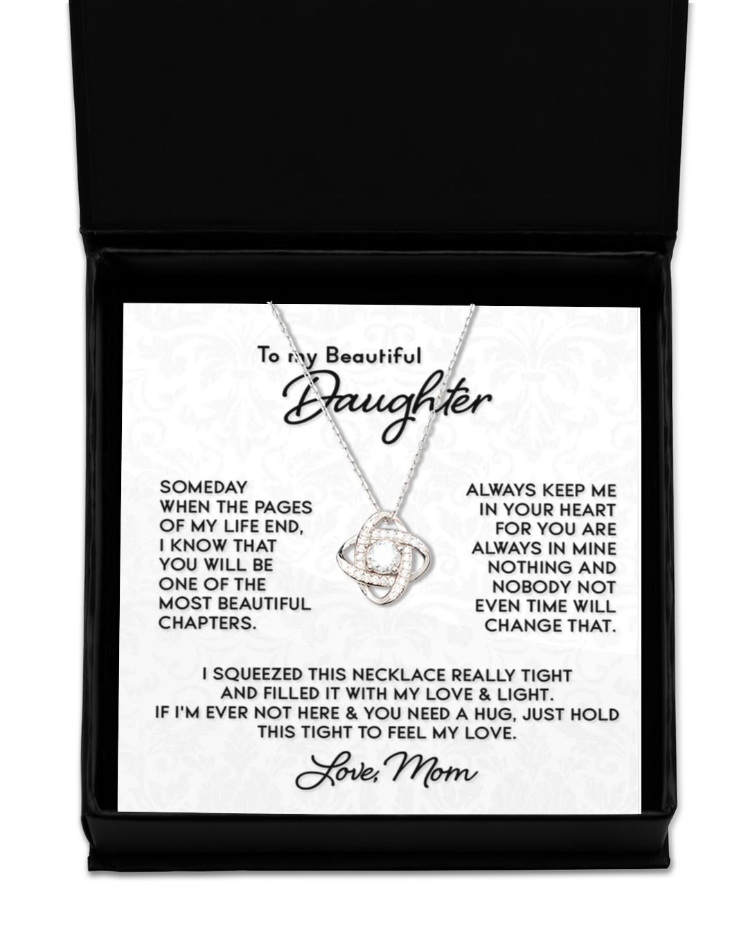 Custom Name Mom To My Beautiful Daughter Necklace Clothe Best T