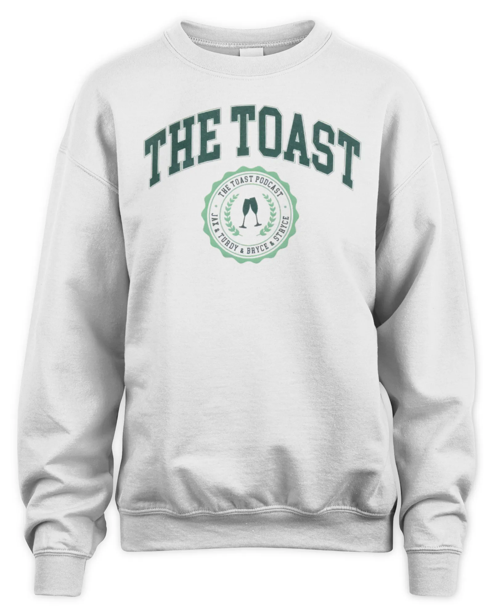 The Toast Podcast Merch Emblem Crewneck Vanilla